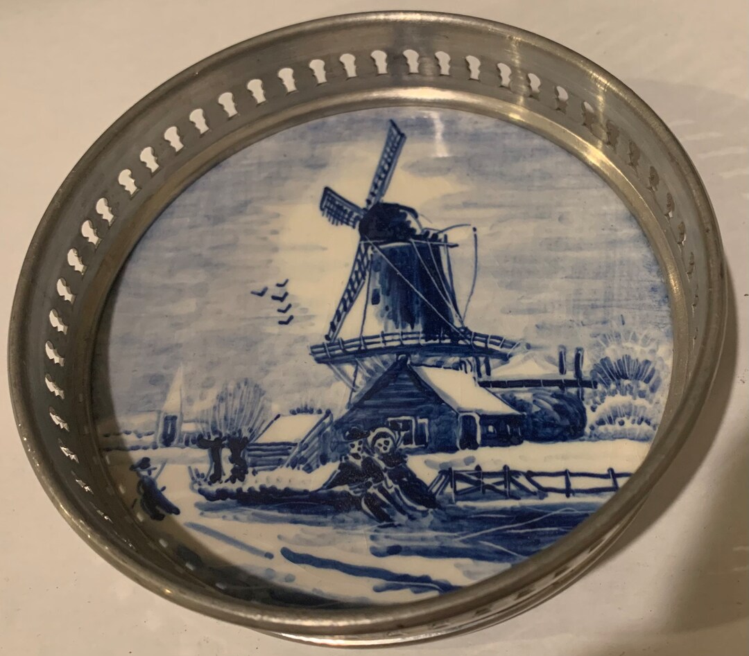 Vintage Rare Bottle Coaster Windmill Pattern - Etsy
