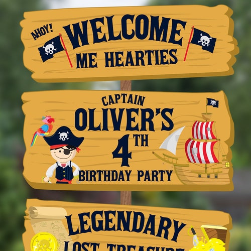 Pirate Party Labels Birthday INSTANT DOWNLOAD Editable & - Etsy