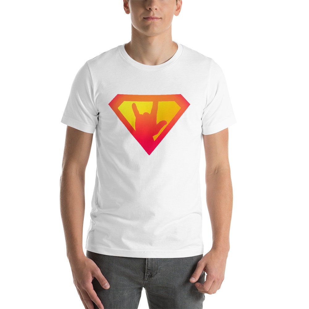 ASL Superhero T-shirt: Sign Language 'I Love You' Symbol - Etsy