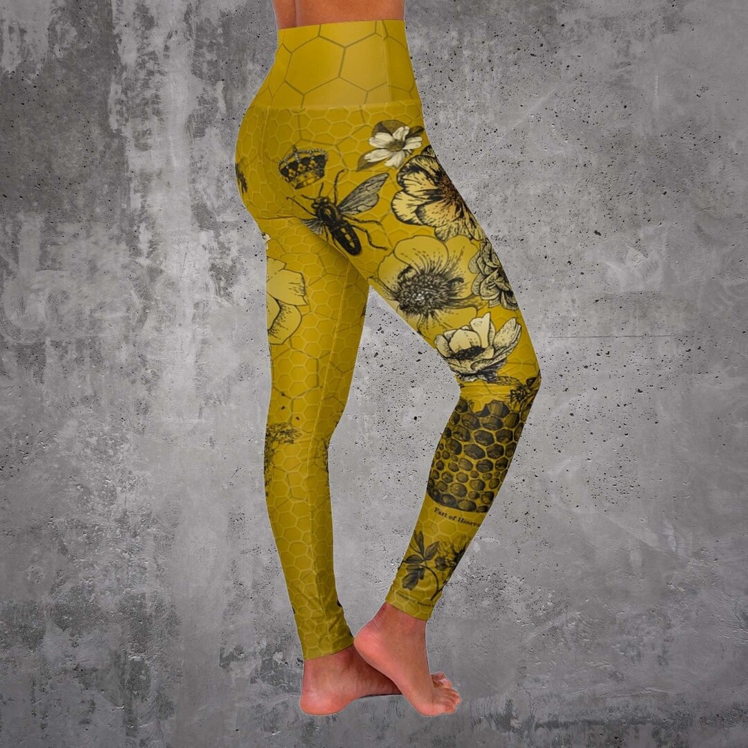 Bee Leggings Melissa Bee Priestess Queen Bee Leggings Save the Bees ...