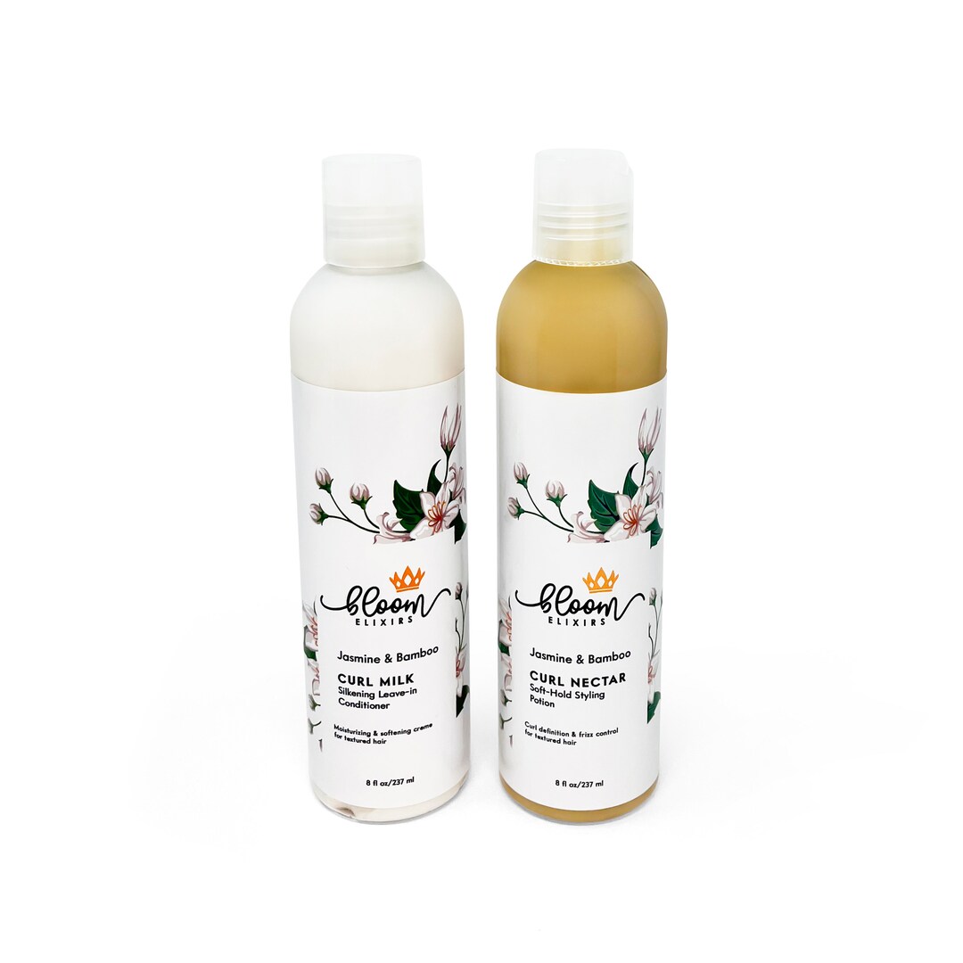 Jasmine & Bamboo Curl Milk and Curl Nectar Styling Set - Etsy