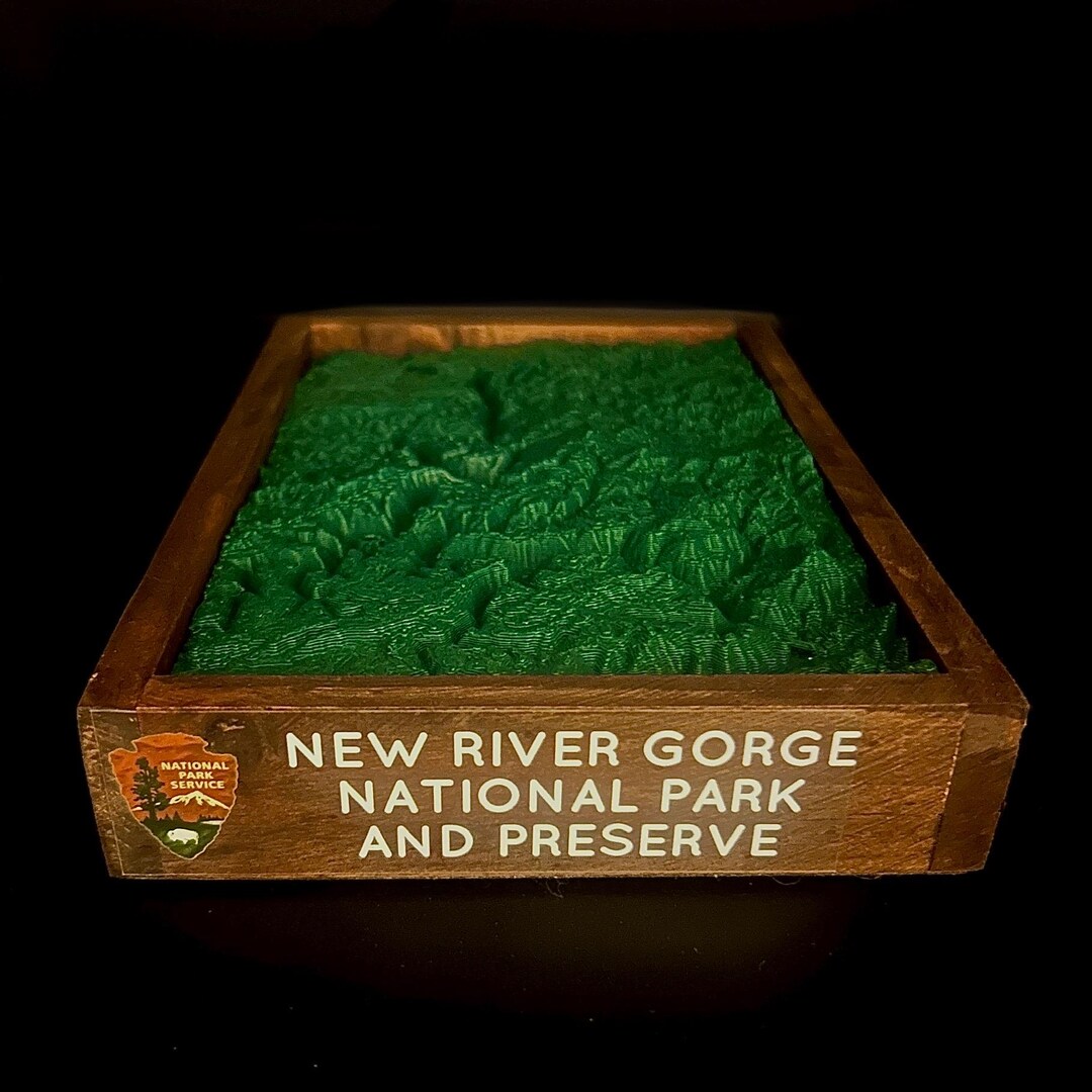 New River Gorge National Park - 3D Printed Topographical Landscape ...