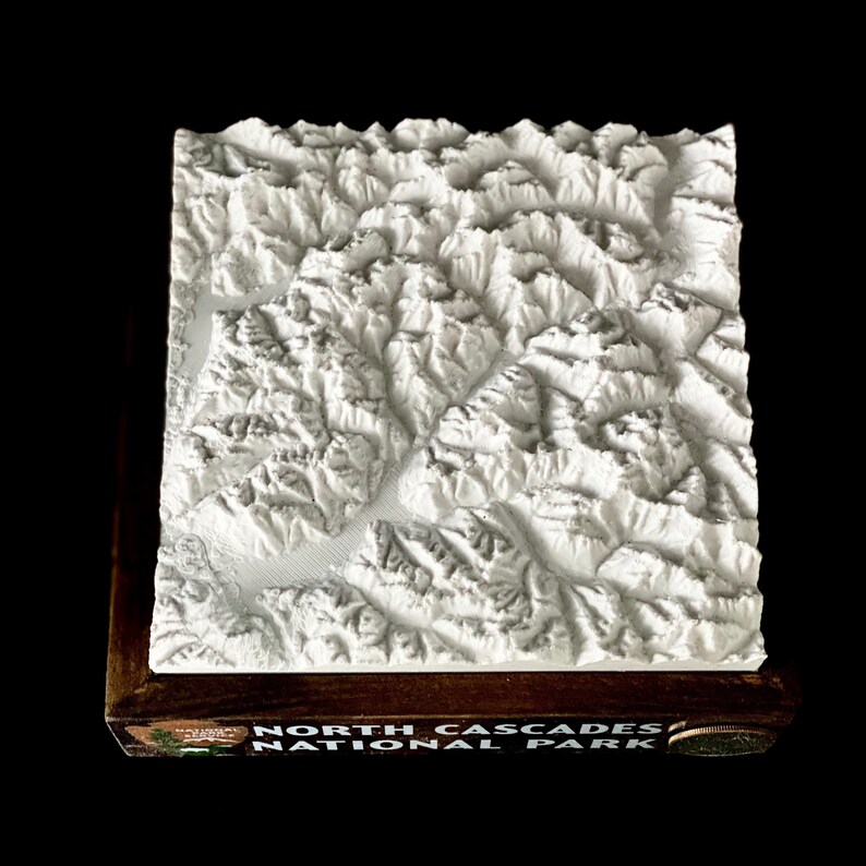 North Cascades National Park - 3D Printed Topographical Landscape Model ...