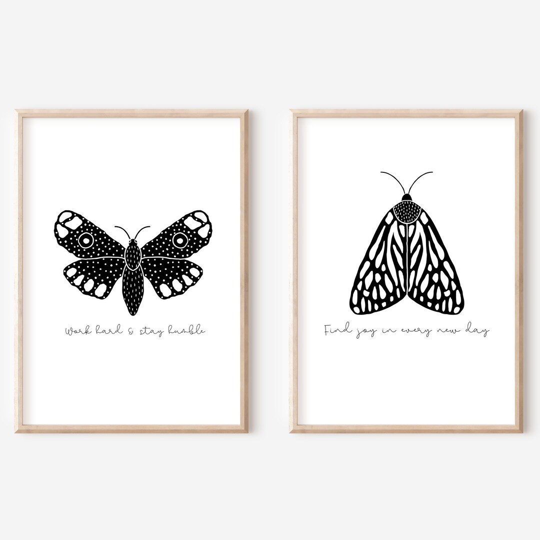 Boho Minimalist Butterfly Printables, Boho Chic Wall Decor ...