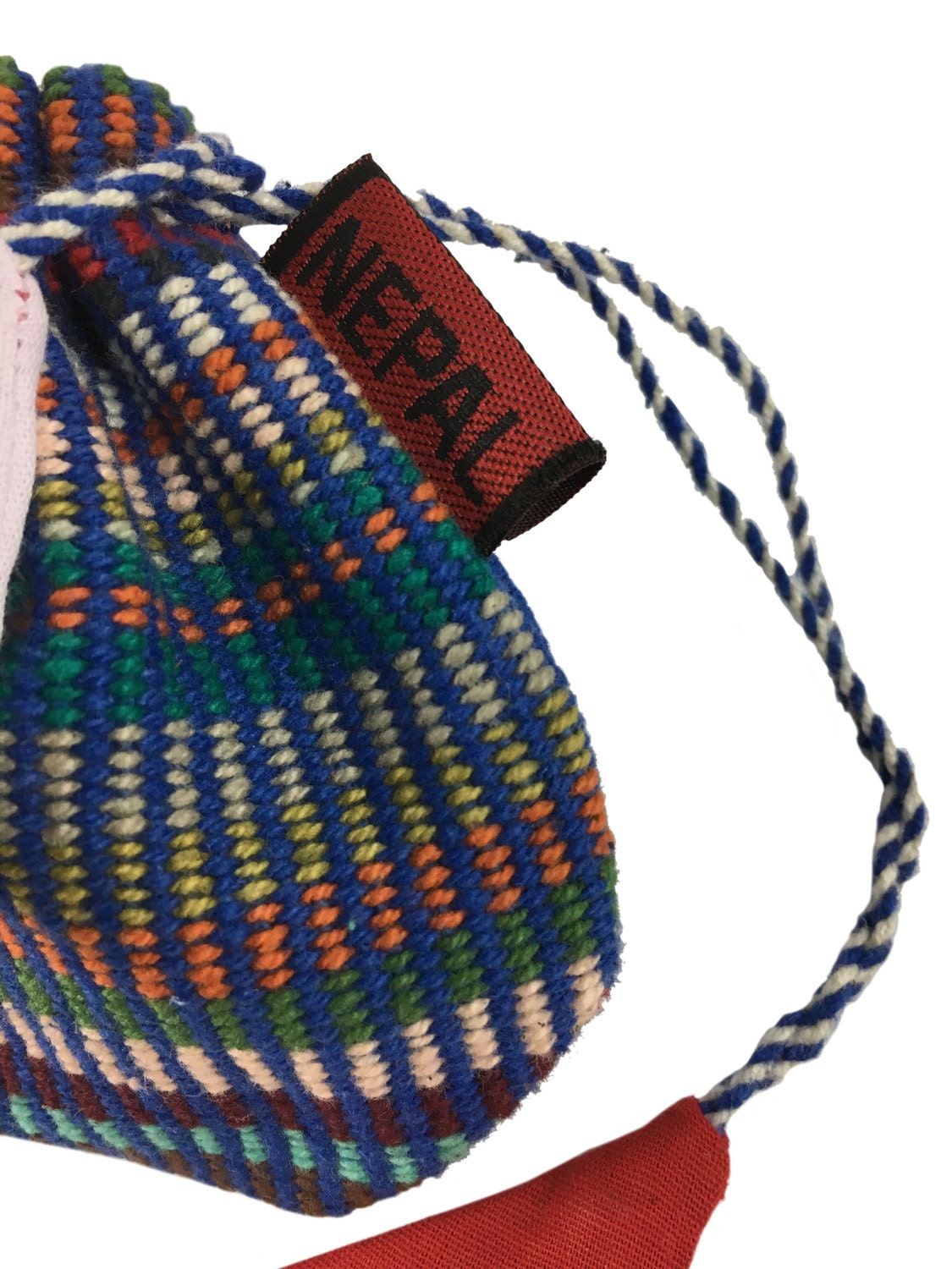 3 Handmade Fair Trade Nepal Drawstring Bags Blue Pink Green - Etsy