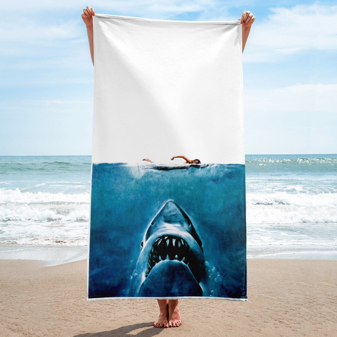 Jaws Shark Beach Towel - Etsy