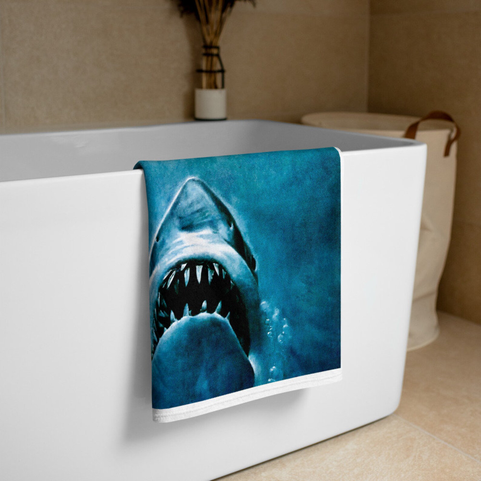 Jaws Shark Beach Towel - Etsy