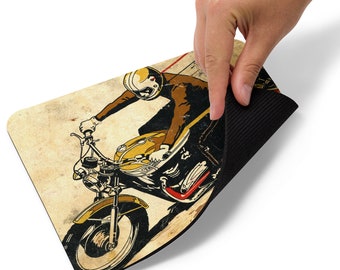 Mouse Pad Clint Eastwood on Triumph Motorcycle Picture 2 - Etsy