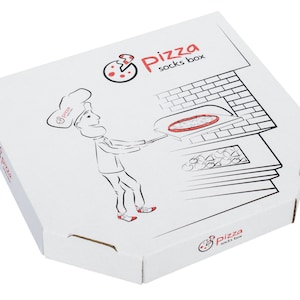 Pizza Socks Box 4 Pair Mix Seafood, Pepperoni, Italian Pizza Original ...