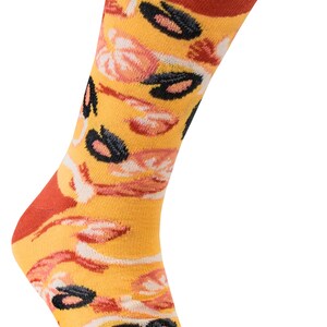 Pizza Socks Box 4 Pair Mix Seafood, Pepperoni, Italian Pizza Original ...