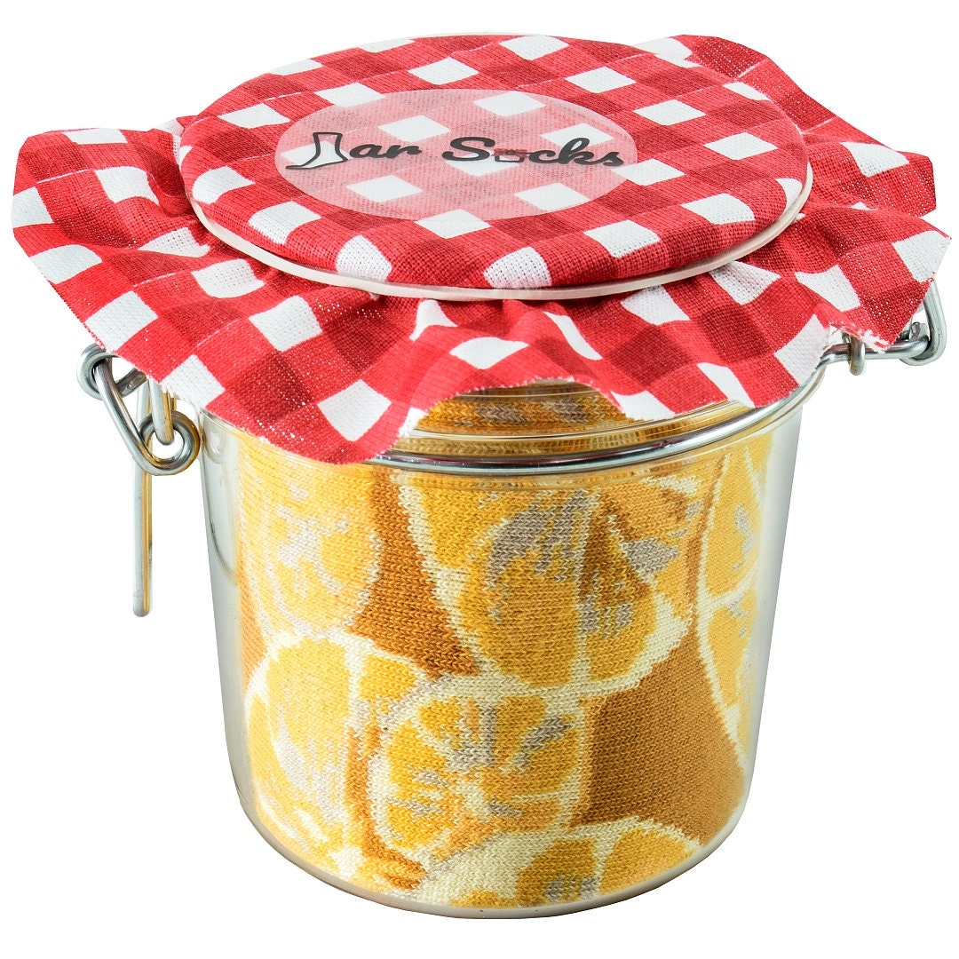 JAR SOCKS 2 Pairs of Socks as Lemons and Pea With Carrot - Etsy