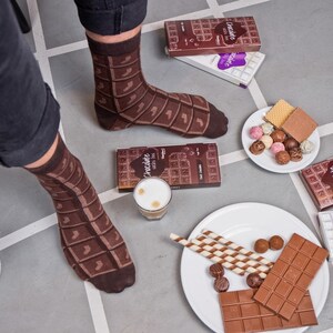 Milk Chocolate Socks 1 Pair Great Birthday Gift for Men and Woman ...