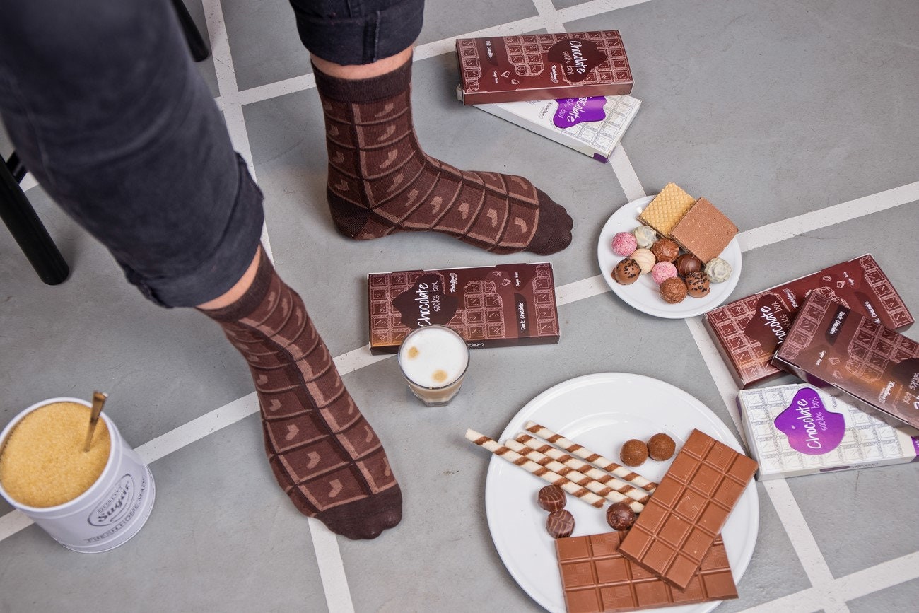 Milk Chocolate Socks 1 Pair Great Birthday Gift for Men and - Etsy