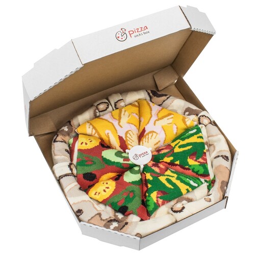 Pizza Socks Box 4 Pair Mix Seafood Pepperoni Italian Pizza - Etsy
