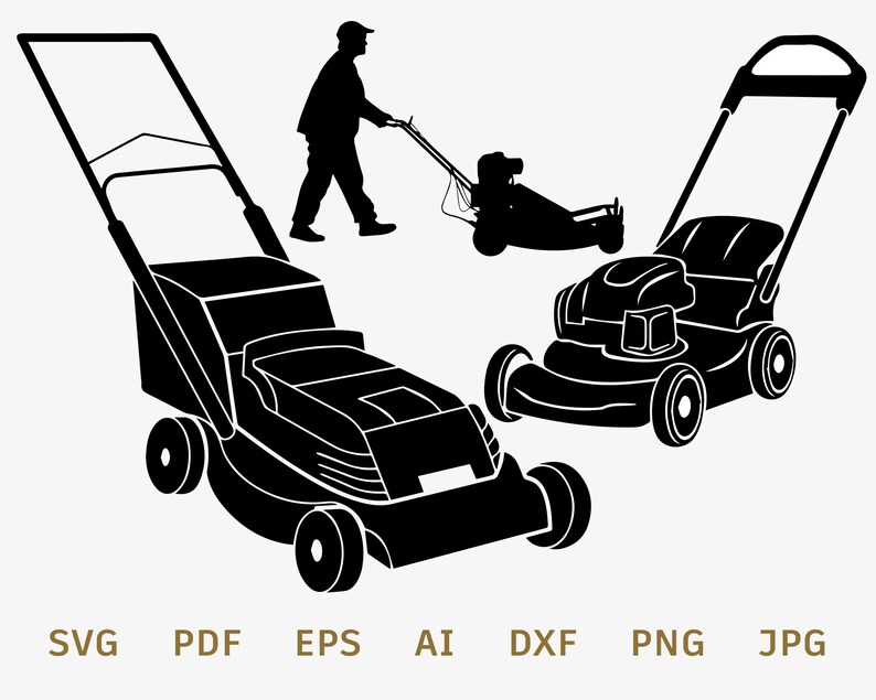 Lawn Mower Art Design Svg Grasserman Logo Bundle Vector Svg - Etsy