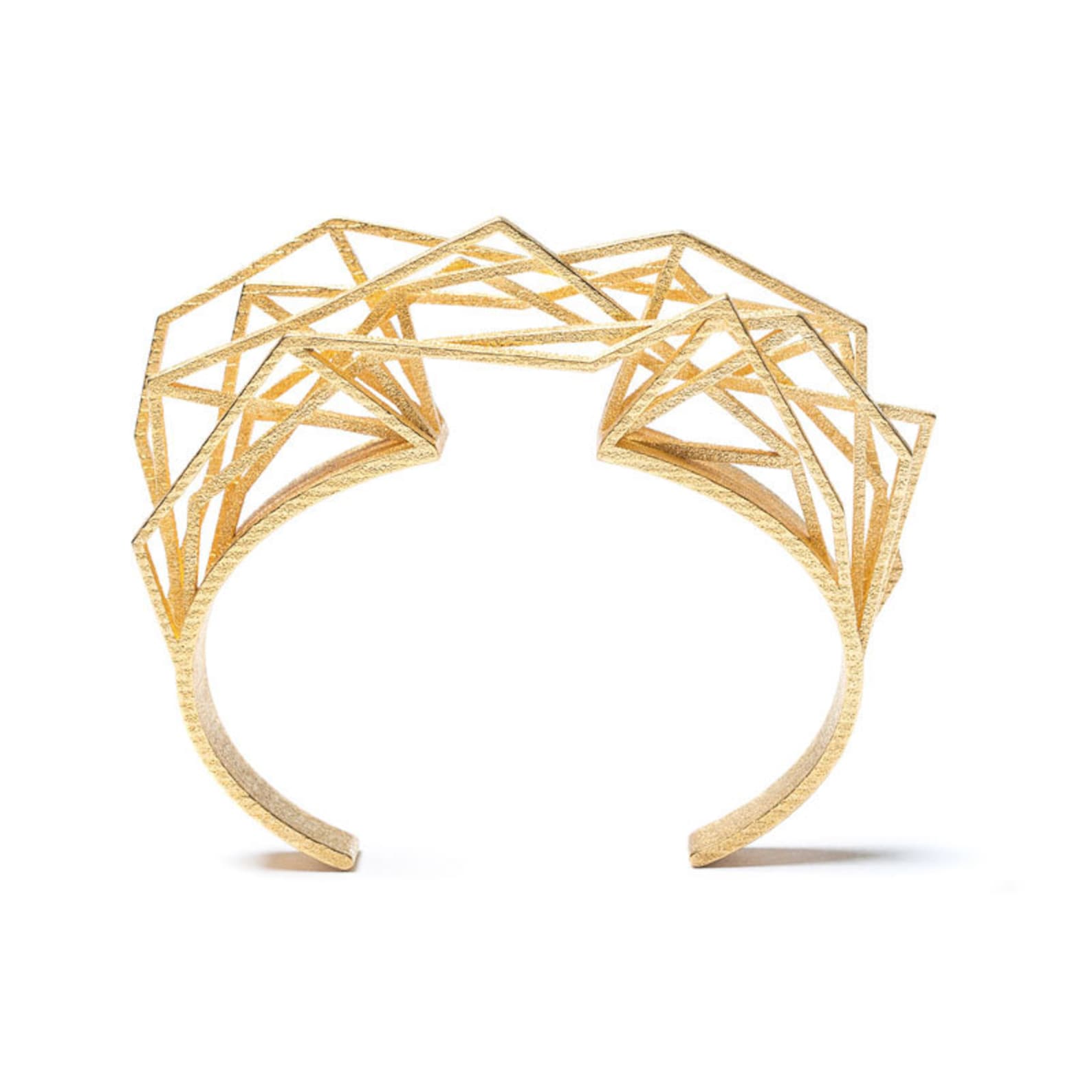 Gold Cuff Bracelet 3D Printed Jewelry Statement Bracelet for - Etsy
