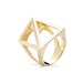 Gold Pyramid Ring, 3D Printed Jewelry, Yellow Gold Edgy Ring, Mythology ...
