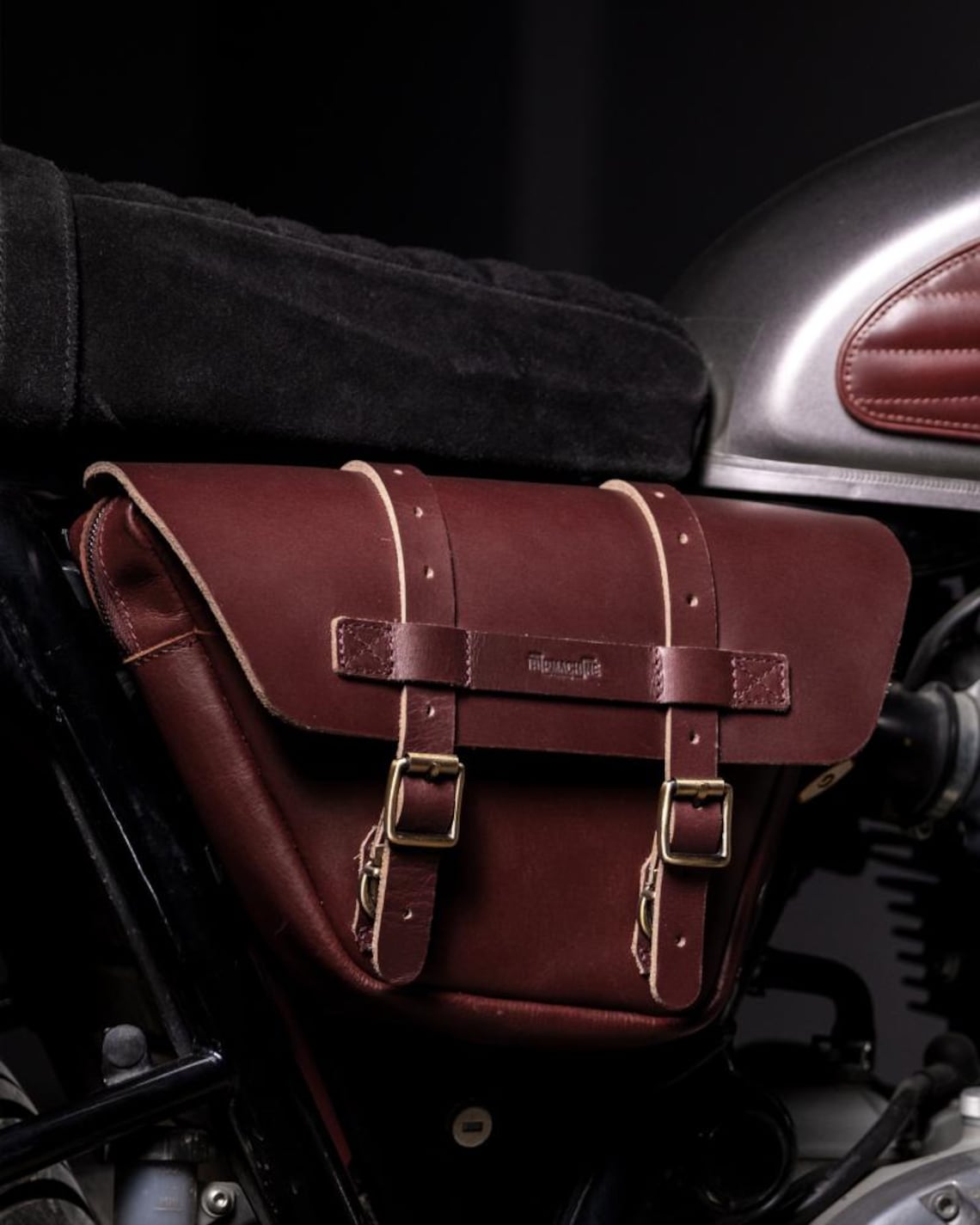 Royal Enfield Interceptor 650, GT 650 & Bear 650 Side Panel Bag | Full Grain Leather Motorcycle ...