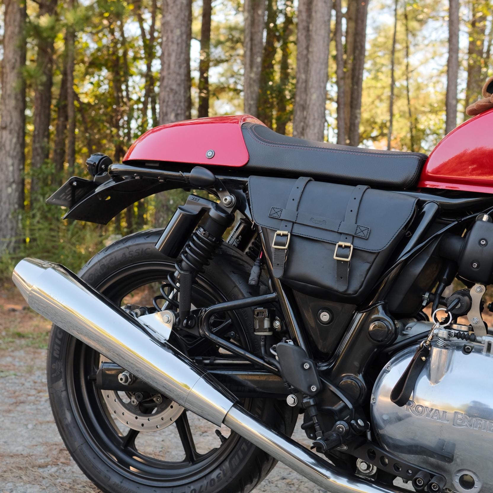 Royal Enfield Interceptor 650, GT 650 & Bear 650 Leather Side Panel Bag ...