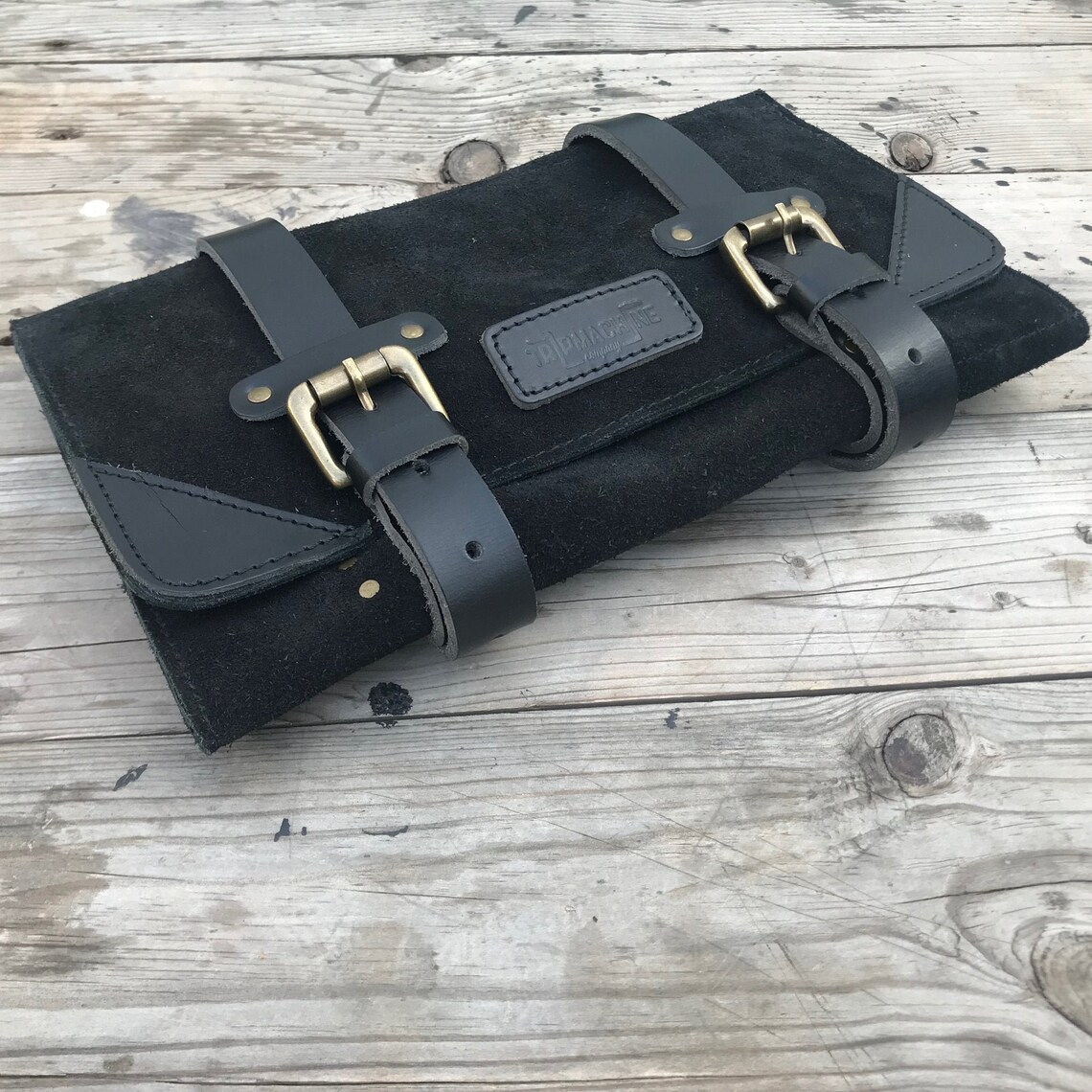 Trip Machine Company Leather Tool Roll/bag/pouch All Black - Etsy