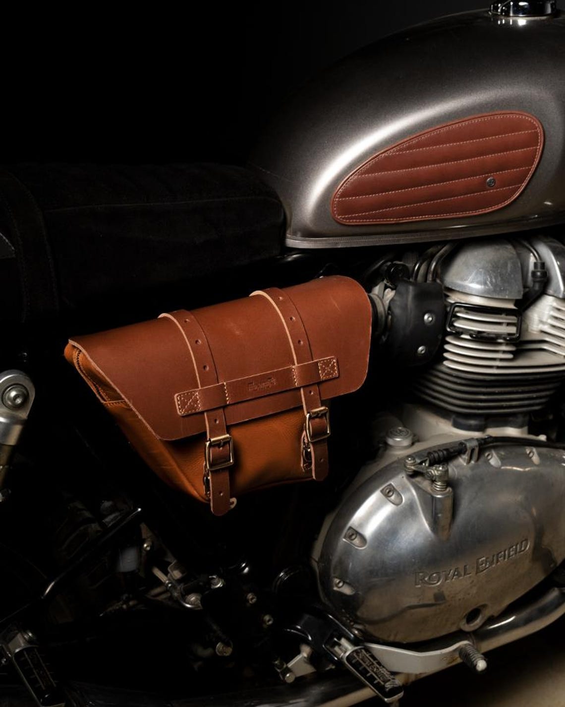 Royal Enfield Interceptor 650, GT 650 & Bear 650 Side Panel Bag | Full Grain Leather Motorcycle ...