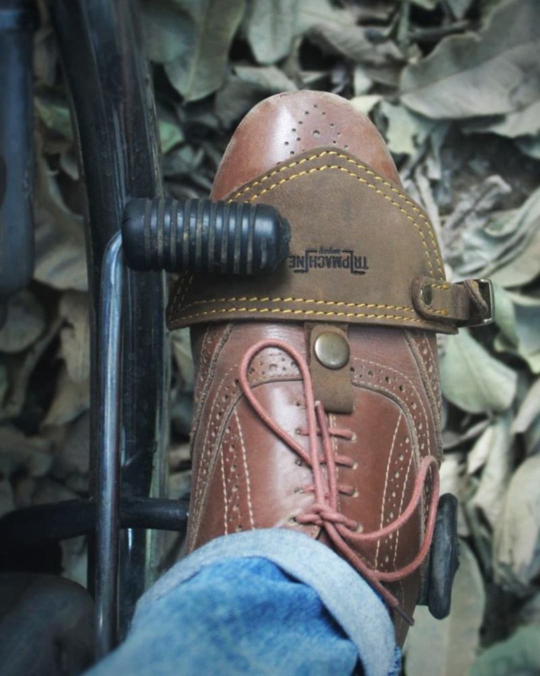 Full Grain Leather Motorcycle Bike Gear Shifter Pad | Universal Classic ...