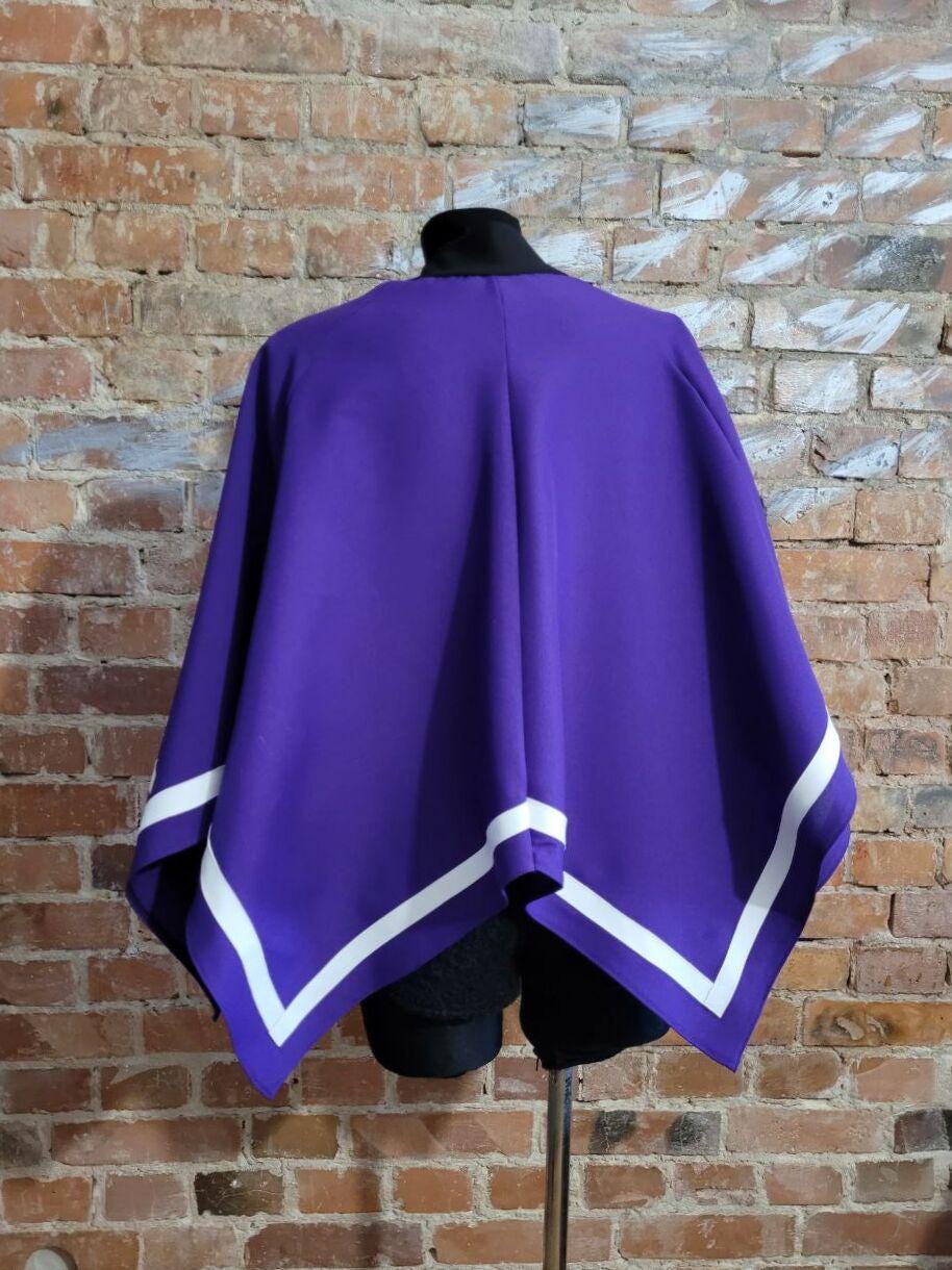 Handmade Cult of the Lamb Cosplay: Purple Cape, Faux Fur Jumpsuit - Etsy