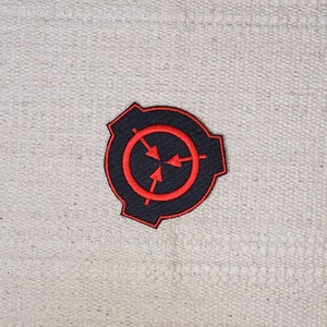 SCP Logo Iron on PATCH. 3-inch Black and Red Fondation SCP Embroidered ...