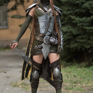 High Elf Armor Costume, Skyrim Fantasy Elven Cosplay, TES Female Armor ...