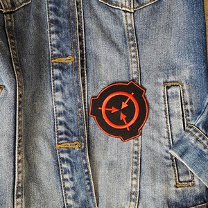 SCP Logo Iron on PATCH. 3-inch Black and Red Fondation SCP Embroidered ...