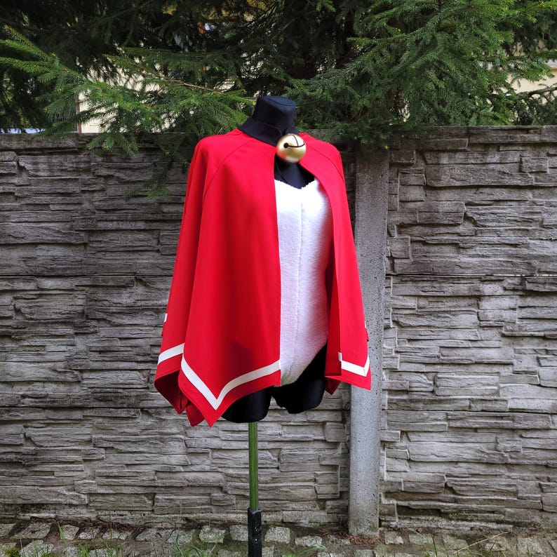 Cult of the Lamb Cosplay Costume - Red Cape White Bodysuit - Custom ...