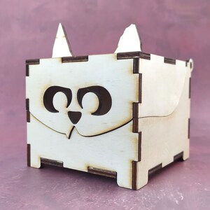 Cat Box 3mm, 1/8 Inch, 4mm, 4.5mm, 5mm, 6mm, 1/4 Inch. Laser Cut Vector ...