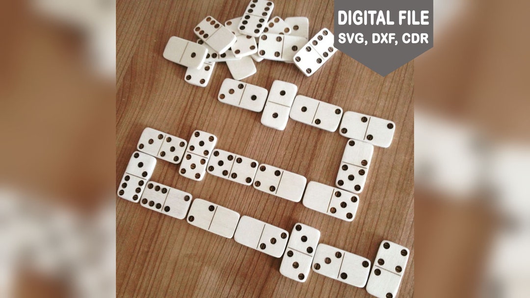 Dominos. Laser Cut Vector Template. SVG, PDF, CDR - Etsy