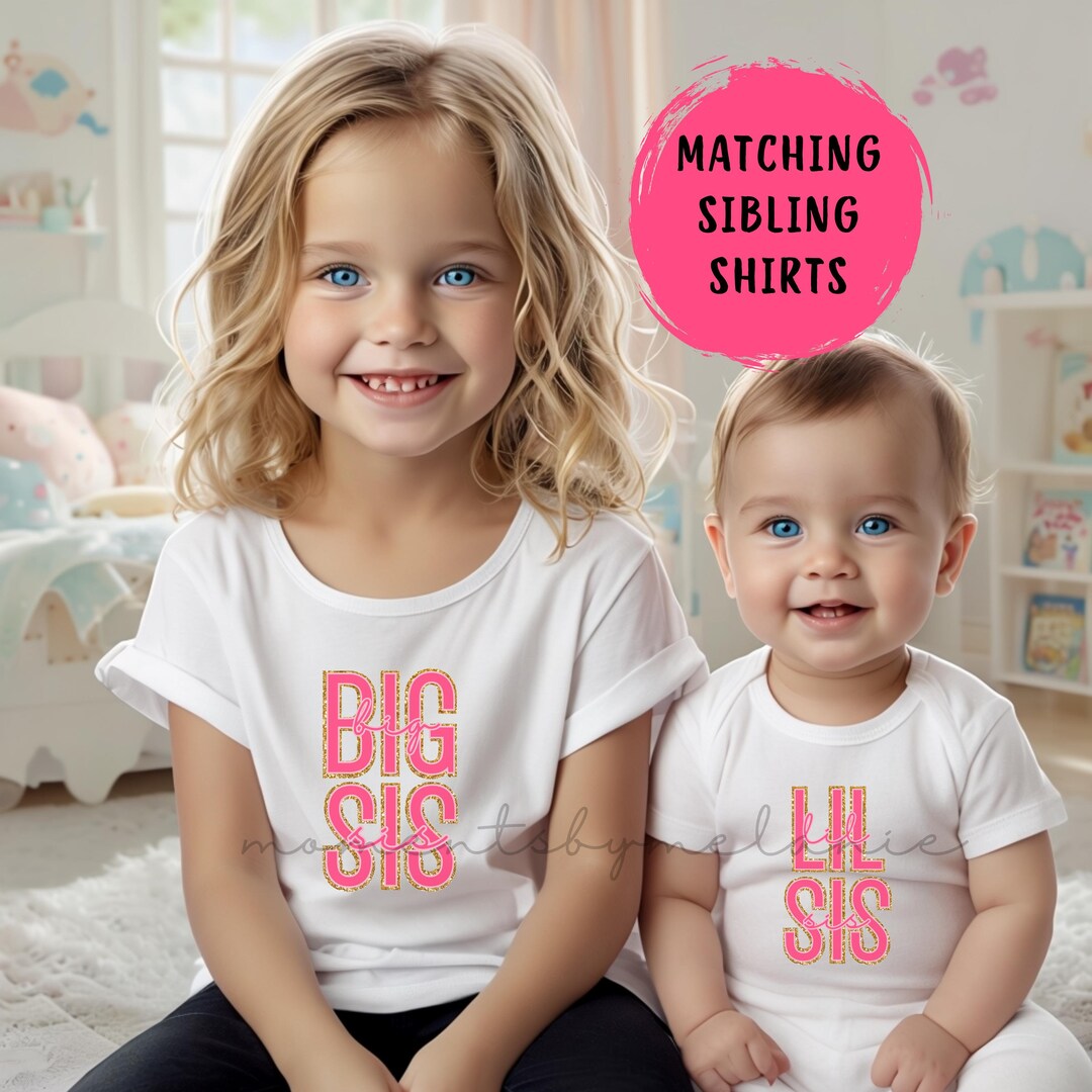 Big Sis & Lil Sis Matching Sibling Shirts for Sisters - Toddler T-shirt ...