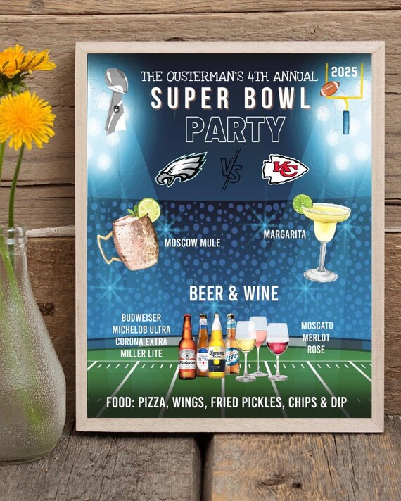 Super Bowl Menu Template Free And Customizable Superbowl Templates