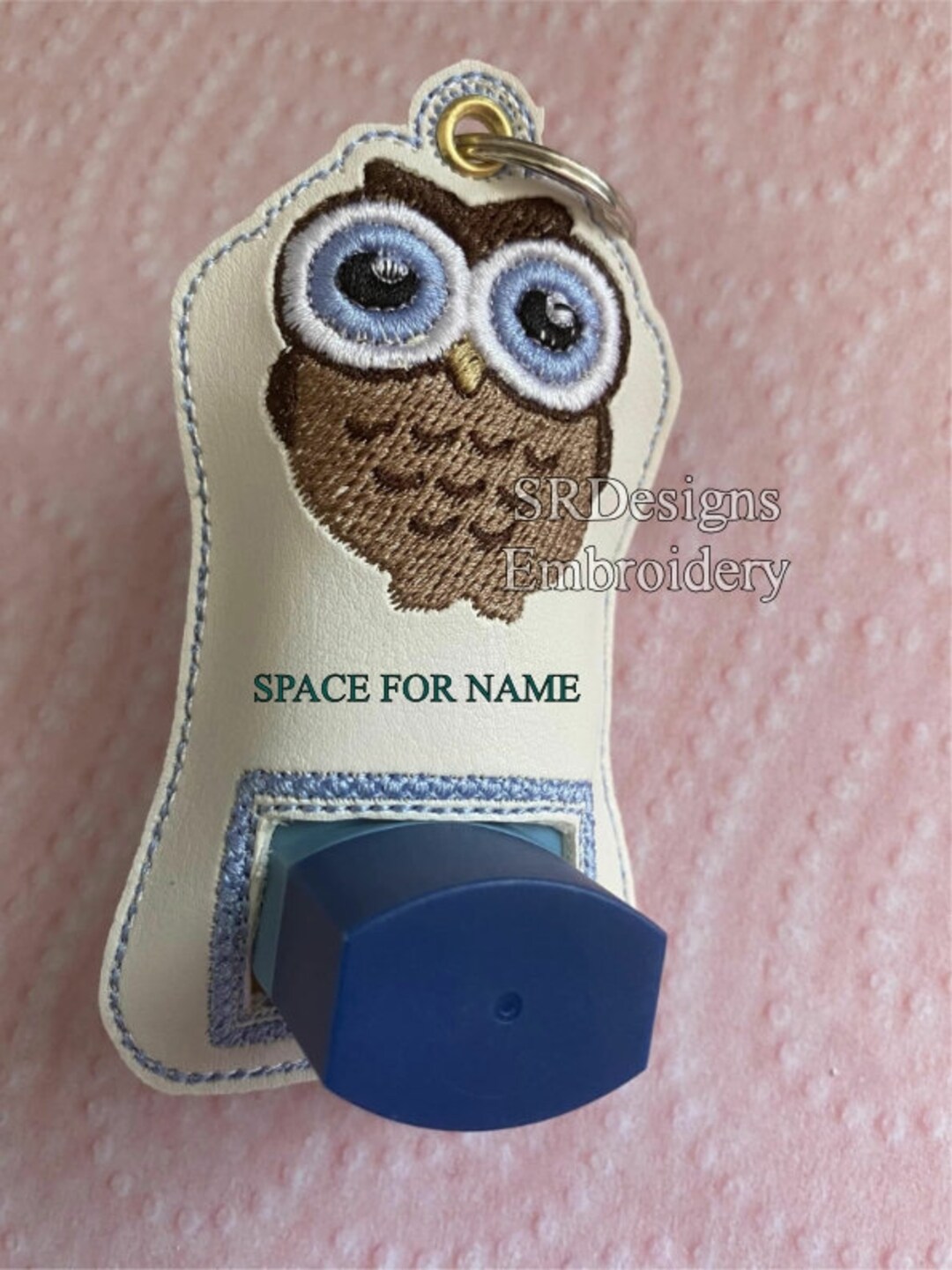 Inhaler Cover With Owl Design, Unique Pocket on the Back and Space for ...