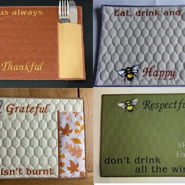 Pocket Placemat - Etsy