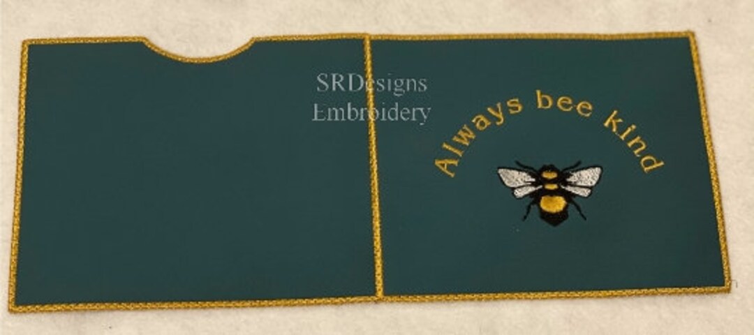 2 Hooping ITH Disabled Bee Blue Badge Holder Design, to Fit Design ...