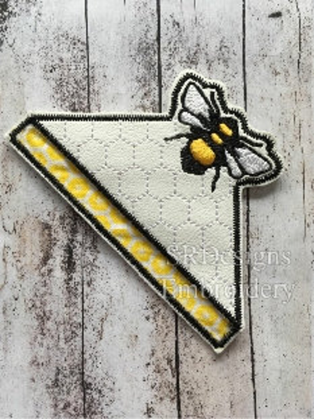 Bee Corner Bookmark, in the Hoop Machine Embroidery 4x4 - Etsy