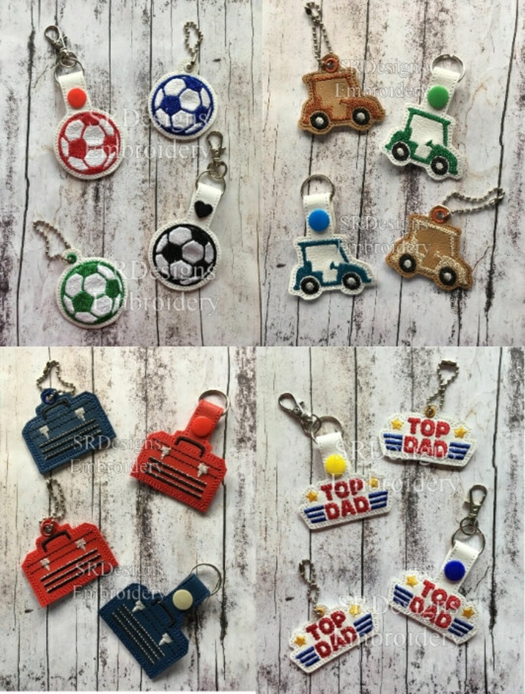 Men's Keyring & Key Fob Collection, Set of 4 Different Designs. in the ...