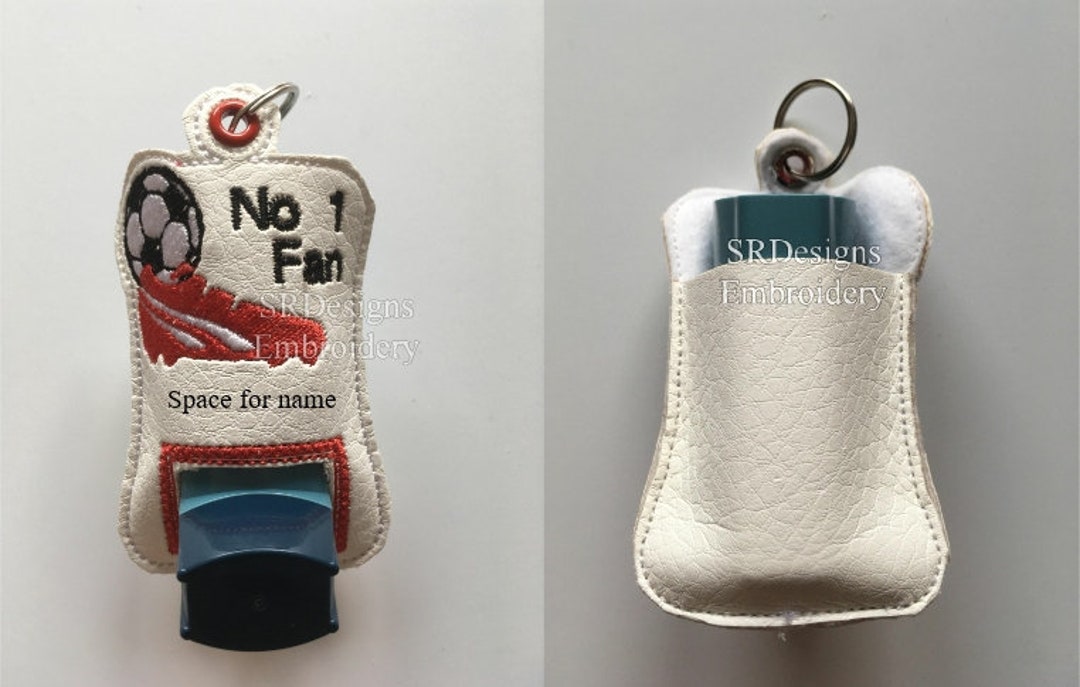 Inhaler Cover With Football Design, Unique Pocket on the Back and Space ...