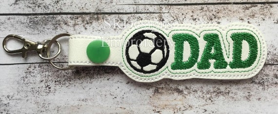 Football Dad in the Hoop Key Fob Design 4x4 - Etsy