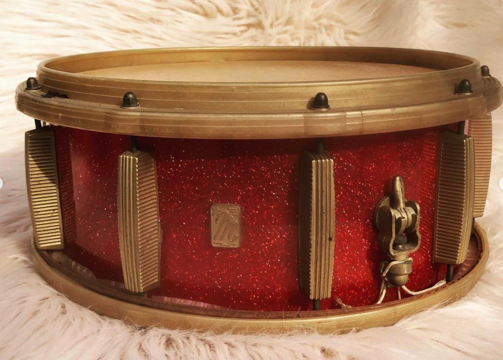 Vintage 1960s Mastro Red Sparkle Plastic Snare Drum - Etsy