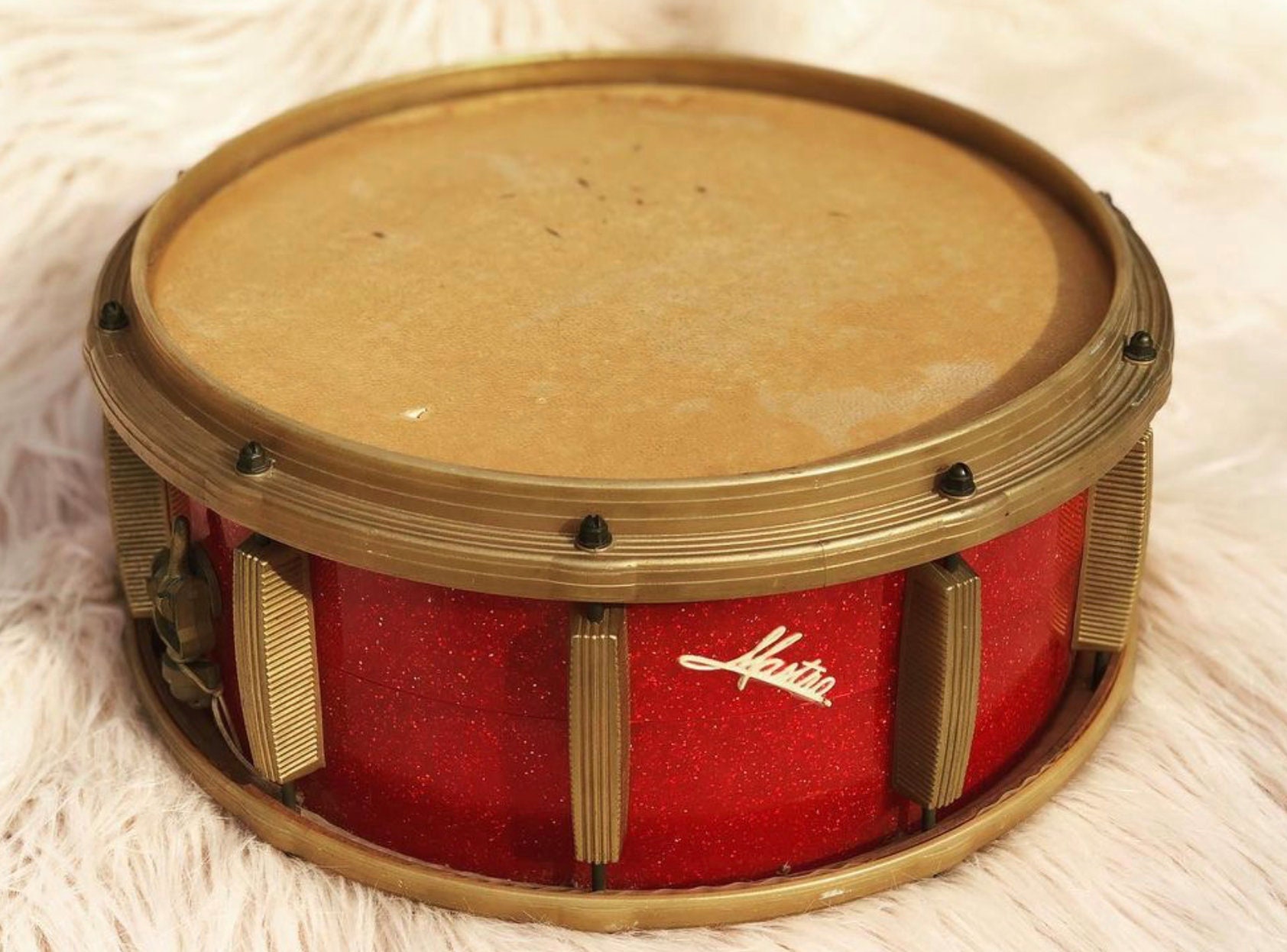 Vintage 1960s Mastro Red Sparkle Plastic Snare Drum - Etsy