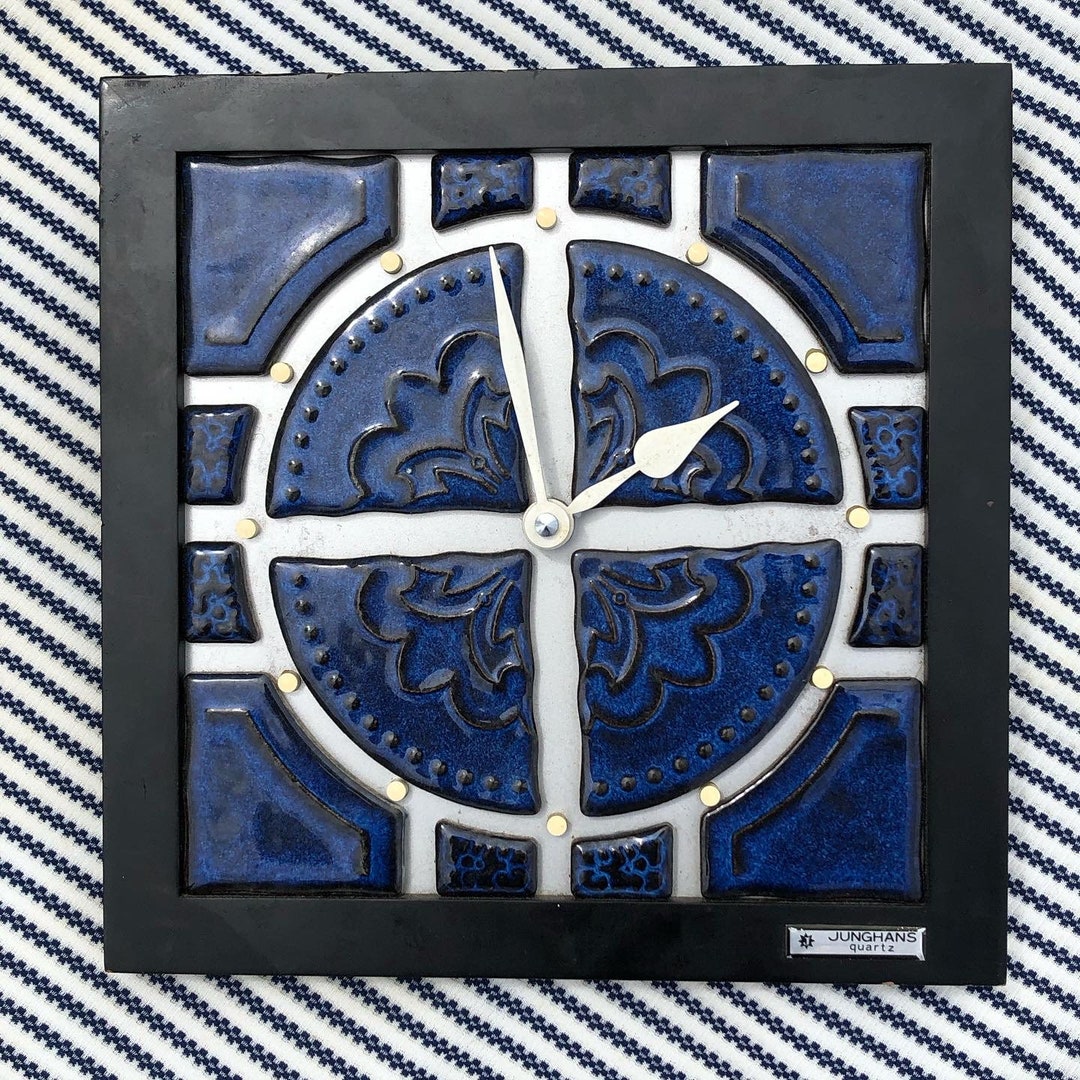 Vintage 1960s Junghans Tile Wall Clock - Etsy