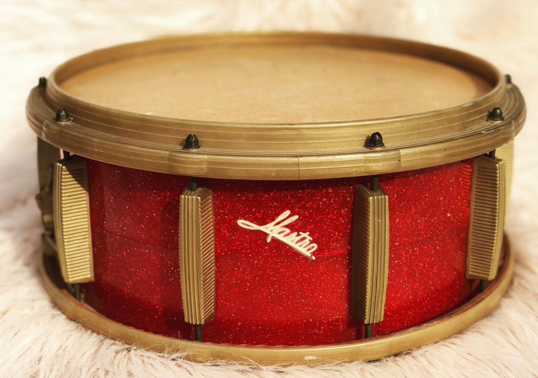 Vintage 1960s Mastro Red Sparkle Plastic Snare Drum - Etsy