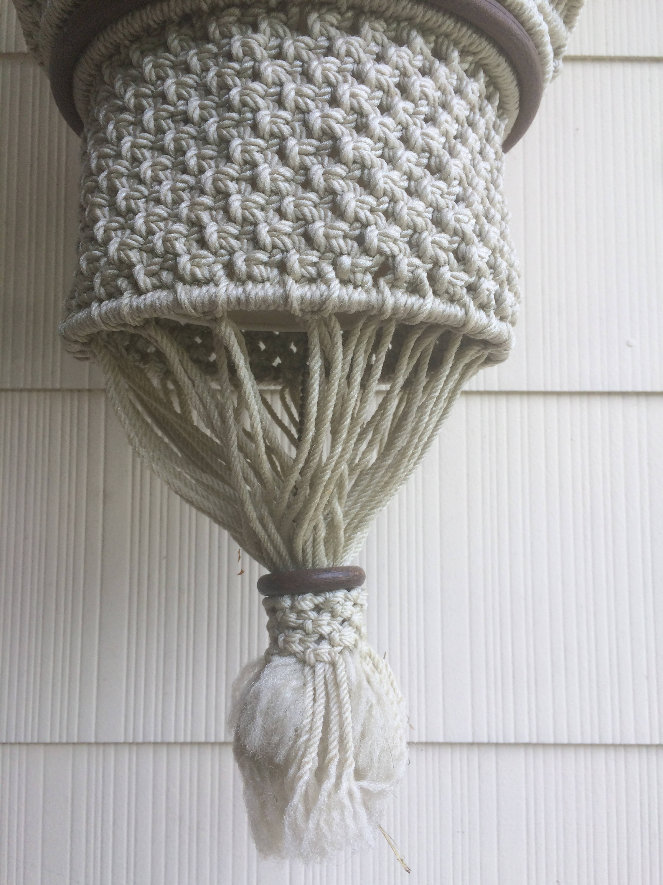 Retro 1970s Macrame Hanging Swag Lamp - Etsy