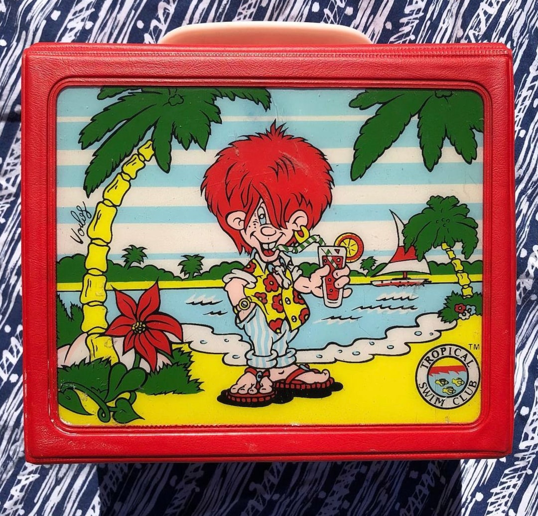 Vintage 1980s Tropical Swim Cub Vinyl Lunchbox - Etsy