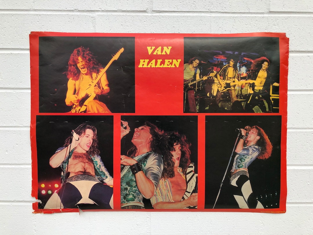Rare Vintage 1980s Van Halen Tour Poster - Etsy