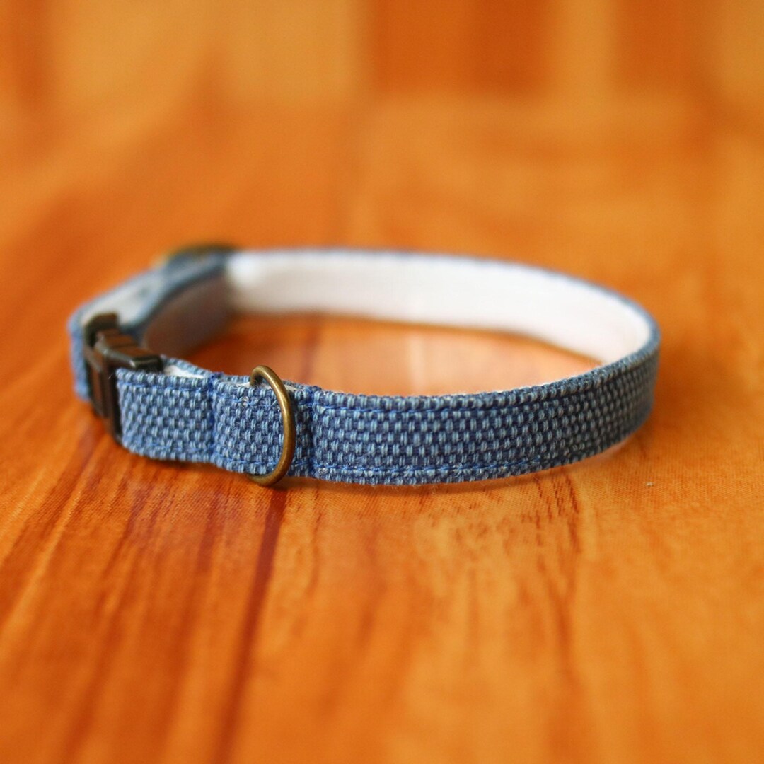 Earthy Blue Cat Collar: Sustainable Breakaway Kitten Collar - Etsy